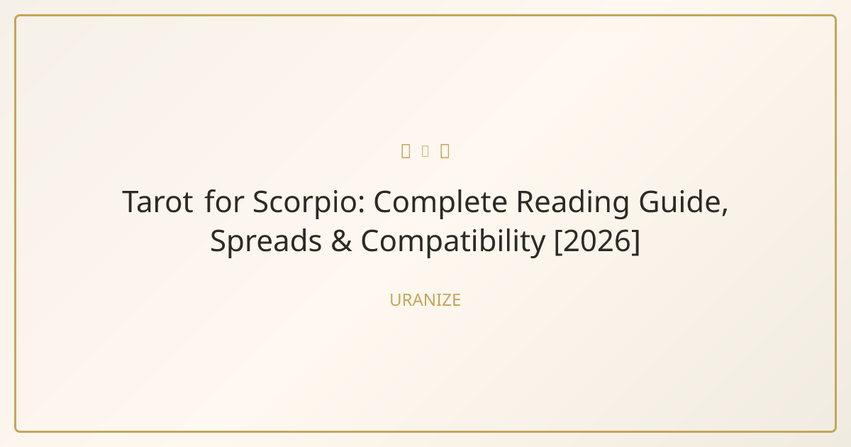 Tarot for Scorpio: Complete Reading Guide, Spreads & Compatibility ...